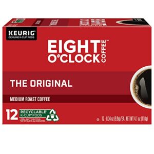 Eight O'Clock Coffee The Original, Single-Serve Keurig K-Cup Pods, Medium Roast Coffee Pods, 72 Count