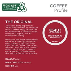 Eight O'Clock Coffee The Original, Single-Serve Keurig K-Cup Pods, Medium Roast Coffee Pods, 72 Count