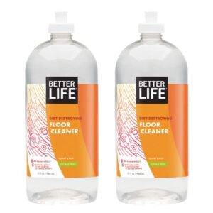 better life naturally dirt-destroying floor cleaner, citrus mint, 32 fl oz (pack of 2)