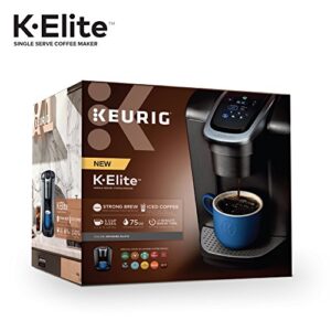 Keurig K-Elite Coffee Maker, Single Serve K-Cup Pod Coffee Brewer, With Iced Coffee Capability, Brushed Slate