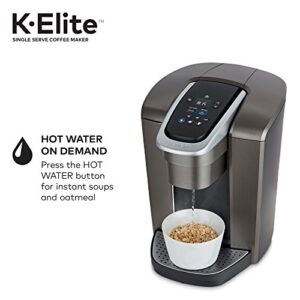 Keurig K-Elite Coffee Maker, Single Serve K-Cup Pod Coffee Brewer, With Iced Coffee Capability, Brushed Slate