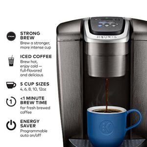 Keurig K-Elite Coffee Maker, Single Serve K-Cup Pod Coffee Brewer, With Iced Coffee Capability, Brushed Slate