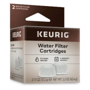 keurig water filter refill cartridges, replacement water filter cartridges, compatible with 2.0 k-cup pod coffee makers, 2 count