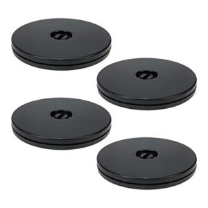 geesatis 4 pcs acrylic lazy susan 4 inch turntable organizer rotating revolving display base,smooth swivel plate for display base turn dining table