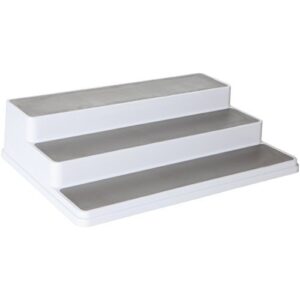 home-x 3-tier non-skid cabinet shelf organizer