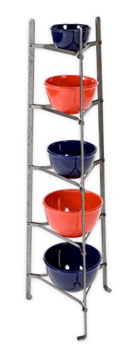 Enclume 5-Tier Cookware Stand, Free Standing Pot Rack, Hammered Steel (Unassembled)