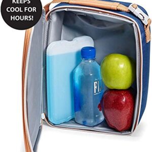 Fit + Fresh XL Cool Coolers Freezer Slim Ice Pack for Lunch Box, Coolers, Beach Bags and Picnic Baskets, Multi-Colored, 4 pack, Extra Large