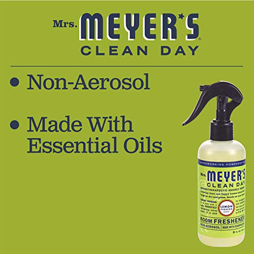 Mrs. Meyer's Room and Air Freshener Spray, Non-Aerosol Spray Bottle Infused with Essential Oils, Lemon Verbena, 8 fl. oz