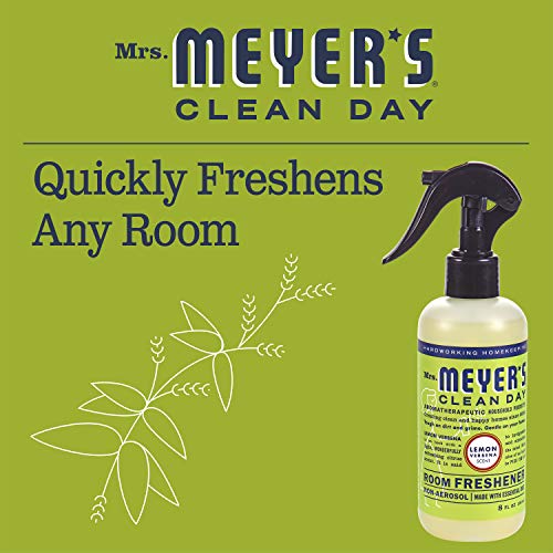 Mrs. Meyer's Room and Air Freshener Spray, Non-Aerosol Spray Bottle Infused with Essential Oils, Lemon Verbena, 8 fl. oz