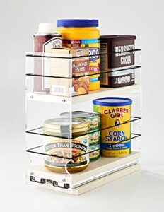 vertical spice – 4x2x11 dc – storage organizer drawer with 2 tiers – heavy duty – size: 4.6″ width x 10.75″ height x 10.6″ depth – made in usa