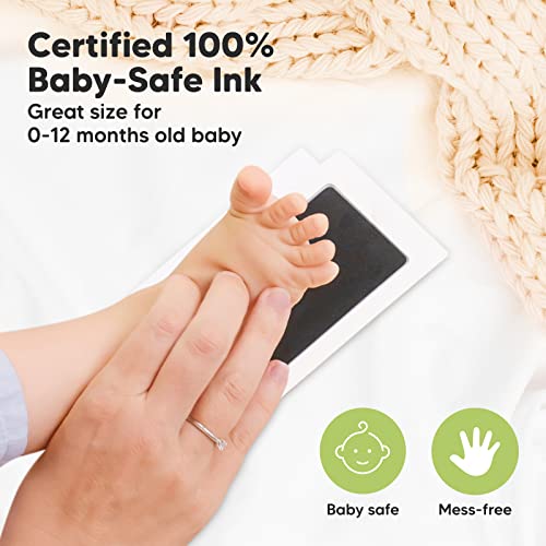 4-Pack Inkless Hand and Footprint Kit - Ink Pad for Baby Hand and Footprints - Dog Paw Print Kit,Dog Nose Print Kit - Baby Footprint Kit, Clean Touch Baby Foot Printing Kit, Newborn Baby Handprint Kit