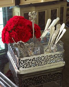 godinger open work flatware holder