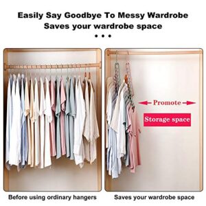 HEYHOUSE Closet Organizers and Storage,College Dorm Room Essentials,Pack of 6 Multifunctional Closet Organizer Magic Space Saving Hangers with 9 Holes Closet Storage Organization for Wardrobe Closet