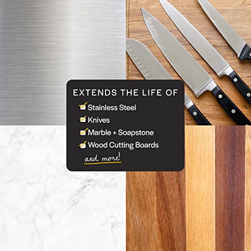 Thirteen Chefs Mineral Oil - 12oz Food Grade Conditioner for Wood Cutting Board, Countertop & Butcher Block, Lubricant for Knife or Meat Grinder - Safe USP Finish on Bamboo, Marble, Soapstone