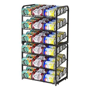 aiyaka 3 tier stackable can rack organizer,for food storage,kitchen cabinets or countertops,storage for 36 cans,2-piece,black