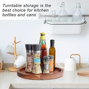 Paninluo Lazy Susan Organizer - 10 Inch Wooden Lazy Susan for Table Keep Space Organized and Nice,Lazy Susan Turntable for Cabinet、Countertop、Pantry、Spice Rack