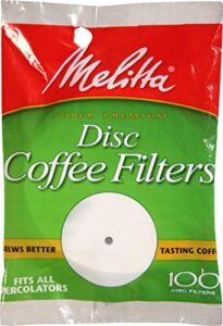 melitta 3.5 percolator disc coffee filters, white, 100 count