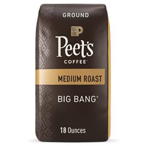 peet’s coffee, medium roast ground coffee – big bang 18 ounce bag