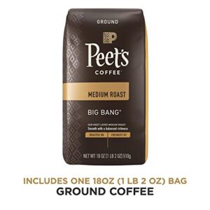 Peet's Coffee, Medium Roast Ground Coffee - Big Bang 18 Ounce Bag