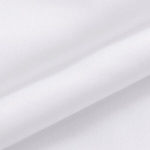 N&Y HOME Fabric Shower Curtain Liner Solid White with Magnets, Hotel Quality, Machine Washable, 70 x 72 inches for Bathroom