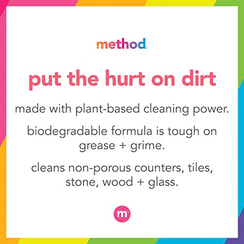 Method All-Purpose Cleaner Spray, Plant-Based and Biodegradable Formula Perfect for Most Counters, Tiles, Stone, and More, Pink Grapefruit, 28 oz Spray Bottles, 4 Pack, Packaging May Vary