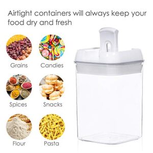 Vtopmart Airtight Food Storage Containers, 7 Pieces BPA Free Plastic Cereal Containers with Easy Lock Lids, for Kitchen Pantry Organization and Storage, Include 24 Labels