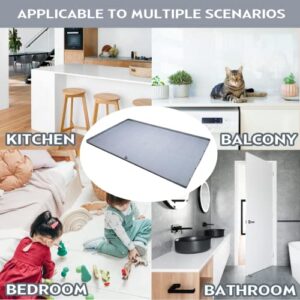 Under Sink Mat, 34" x 22" Under Sink Drip Trays for Kitchen Waterproof, Silicone Under Kitchen Sink Mats with Unique Drain Hole, Under Sink Liner for Kitchen Bathroom (Gray)