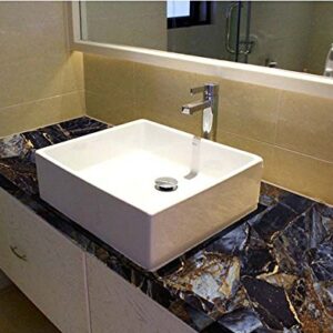 UPREDO Blue Stone Marble Granite Look Effect Countertops Gloss Vinyl Film 12inch by 79inch (Blue Stone)