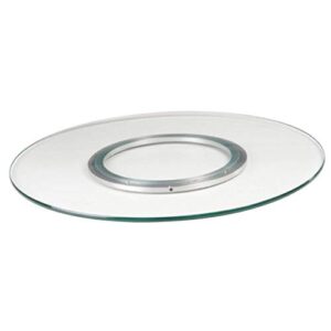 milan glass lazy susan, 24″, clear