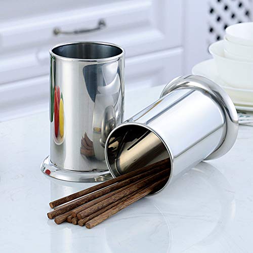 Coffee Stirrers Holder, High Capacity Kitchen Storage Holder Draining Hole Design Safe Cutlery Storage Box Space Saving for Straw Spoon Fork(S)