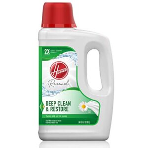 hoover renewal deep cleaning carpet shampoo, concentrated machine cleaner solution, 64oz formula, ah30924, white