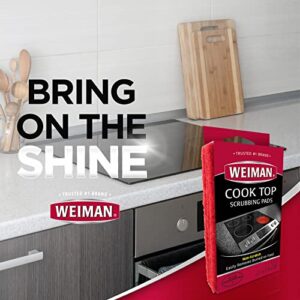 Weiman Cook Top Scrubbing Pads, 3 Count, 2 Pack Cuts Through the Toughest Stains - Scrubbing Pads Carefully Wipe Away Residue