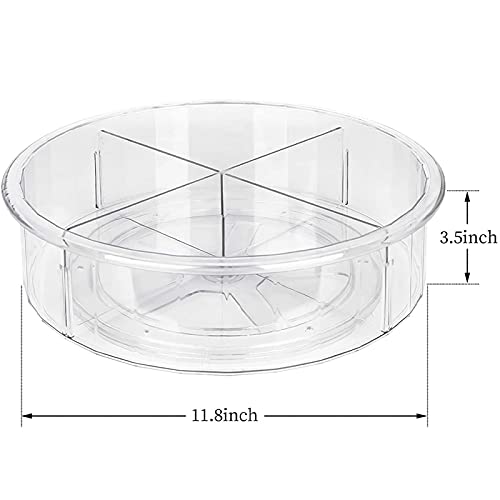 Plutreas Lazy Susan Kitchen Cabinet Organizer 2 Pack ( 12 Inch and 9 Inch ), Storage Container Bins for Cabinet, Pantry, Fridge, Countertop, Kitchen, Vanity