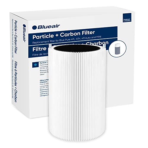 BLUEAIR Blue Pure 411 Auto, 411, 411+ Genuine Replacement Filter, Particle and Activated Carbon, fits Blue Pure 411 Auto, 411 and 411+ Air Purifiers