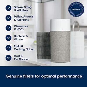 BLUEAIR Blue Pure 411 Auto, 411, 411+ Genuine Replacement Filter, Particle and Activated Carbon, fits Blue Pure 411 Auto, 411 and 411+ Air Purifiers