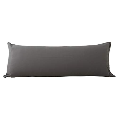 EVOLIVE Ultra Soft Microfiber Body Pillow Cover/Pillowcases 21"x54" with Hidden Zipper Closure (21"x54" Body Pillow Cover, Charcoal Grey)