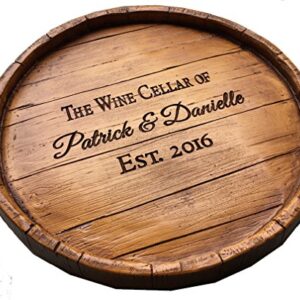 Lazy Susan Wine Barrel Personalized