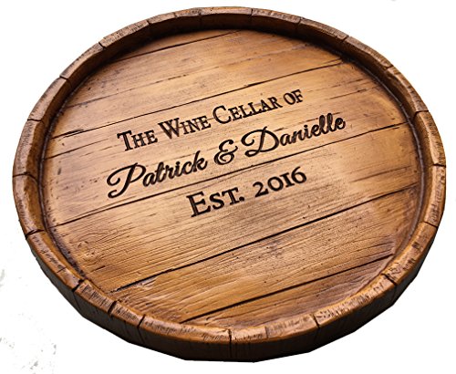 Lazy Susan Wine Barrel Personalized