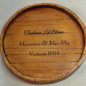 Lazy Susan Wine Barrel Personalized