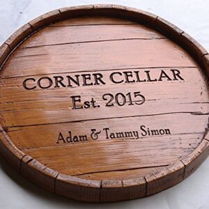 Lazy Susan Wine Barrel Personalized