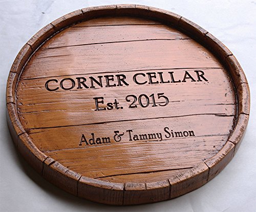 Lazy Susan Wine Barrel Personalized