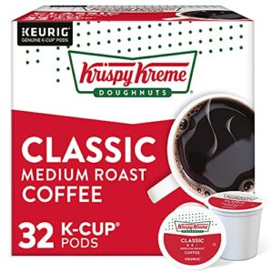 krispy kreme classic, single-serve keurig k-cup pods, medium roast coffee pods, 32 count