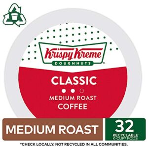 Krispy Kreme Classic, Single-Serve Keurig K-Cup Pods, Medium Roast Coffee Pods, 32 Count