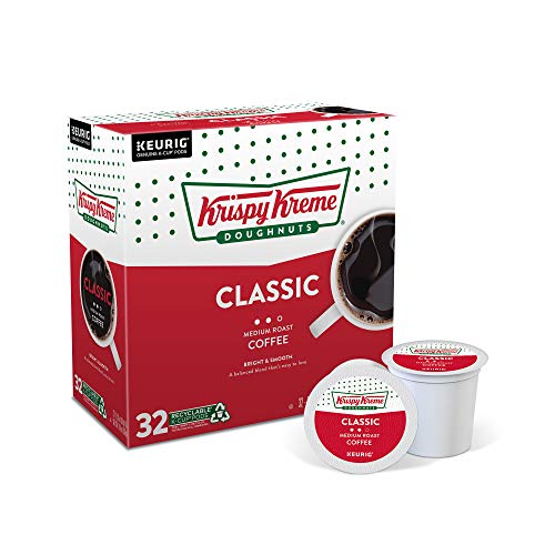 Krispy Kreme Classic, Single-Serve Keurig K-Cup Pods, Medium Roast Coffee Pods, 32 Count