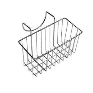 plumboss sponge holder for kitchen, stainless steel rust proof caddy dish draining sink basket, large