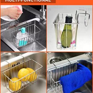 PlumBoss Sponge Holder for Kitchen, Stainless Steel Rust Proof Caddy Dish Draining Sink Basket, LARGE