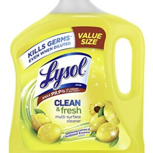 Lysol Clean Fresh MultiSurface Cleaner Sunflower, (Pack of 1), Lemon, 90 Fl Oz