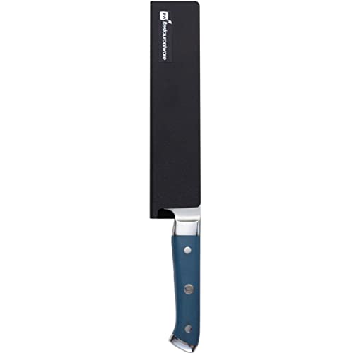 Restaurantware Sensei 8.5 x 2 Inch Knife Sleeve, 1 BPA-Free Knife Protector - Fits Santoku and Chef's Knife, Felt Lining, Black Plastic Knife Blade Guard, Durable, Cut-Proof