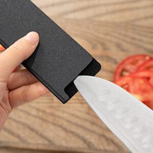 Restaurantware Sensei 8.5 x 2 Inch Knife Sleeve, 1 BPA-Free Knife Protector - Fits Santoku and Chef's Knife, Felt Lining, Black Plastic Knife Blade Guard, Durable, Cut-Proof