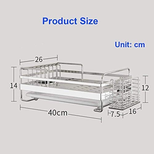 SDGH Stainless Steel Kitchen Rack - Single Layer Dish Rack Placeware Storage Rack Drain Rack